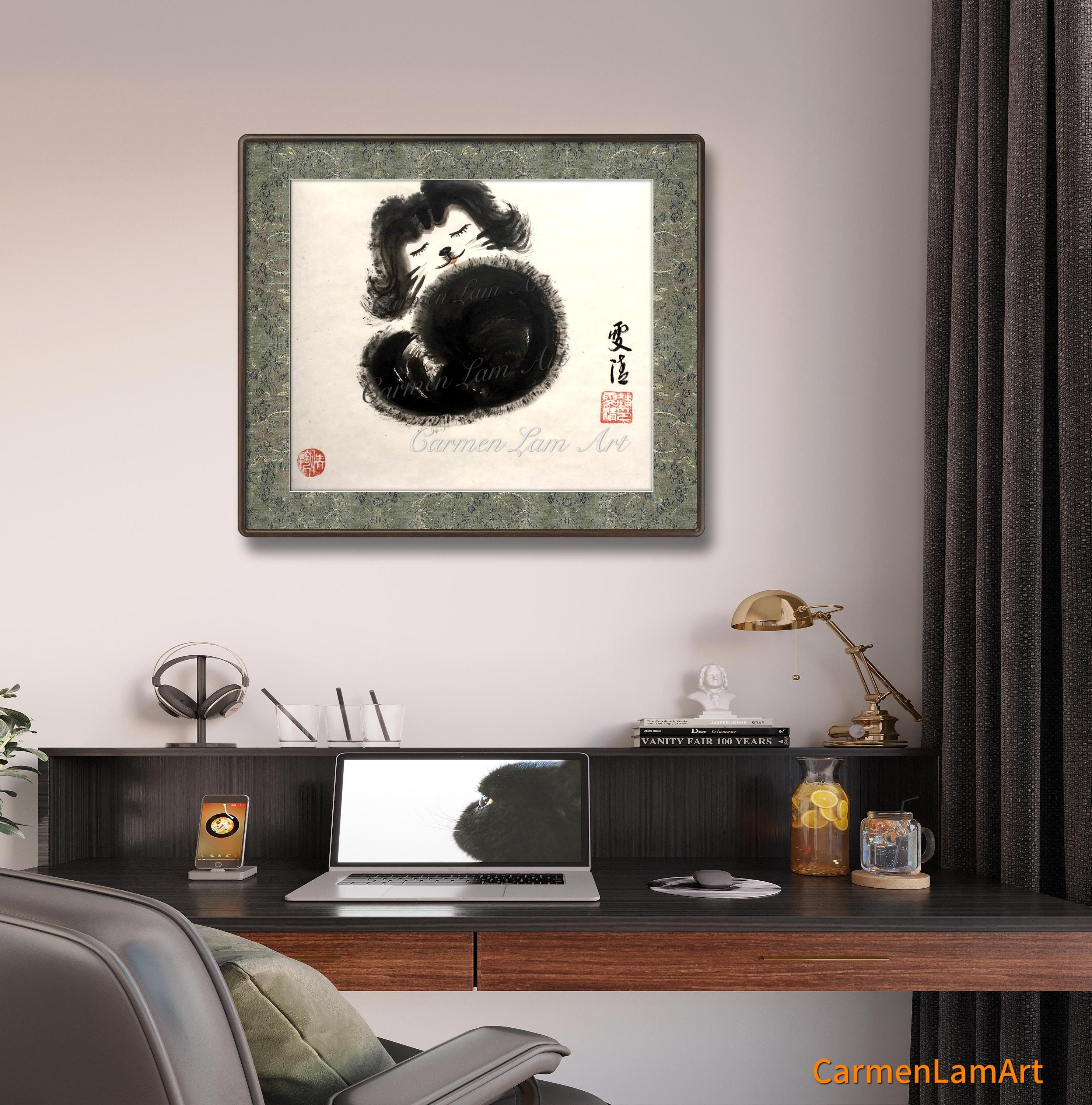 Abstract Dog Portrait Art "zen Joy" Original Art, Decor for Your Home ...