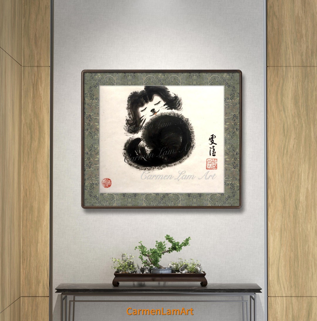 Abstract Dog Portrait Art "zen Joy" Original Art, Decor for Your Home ...