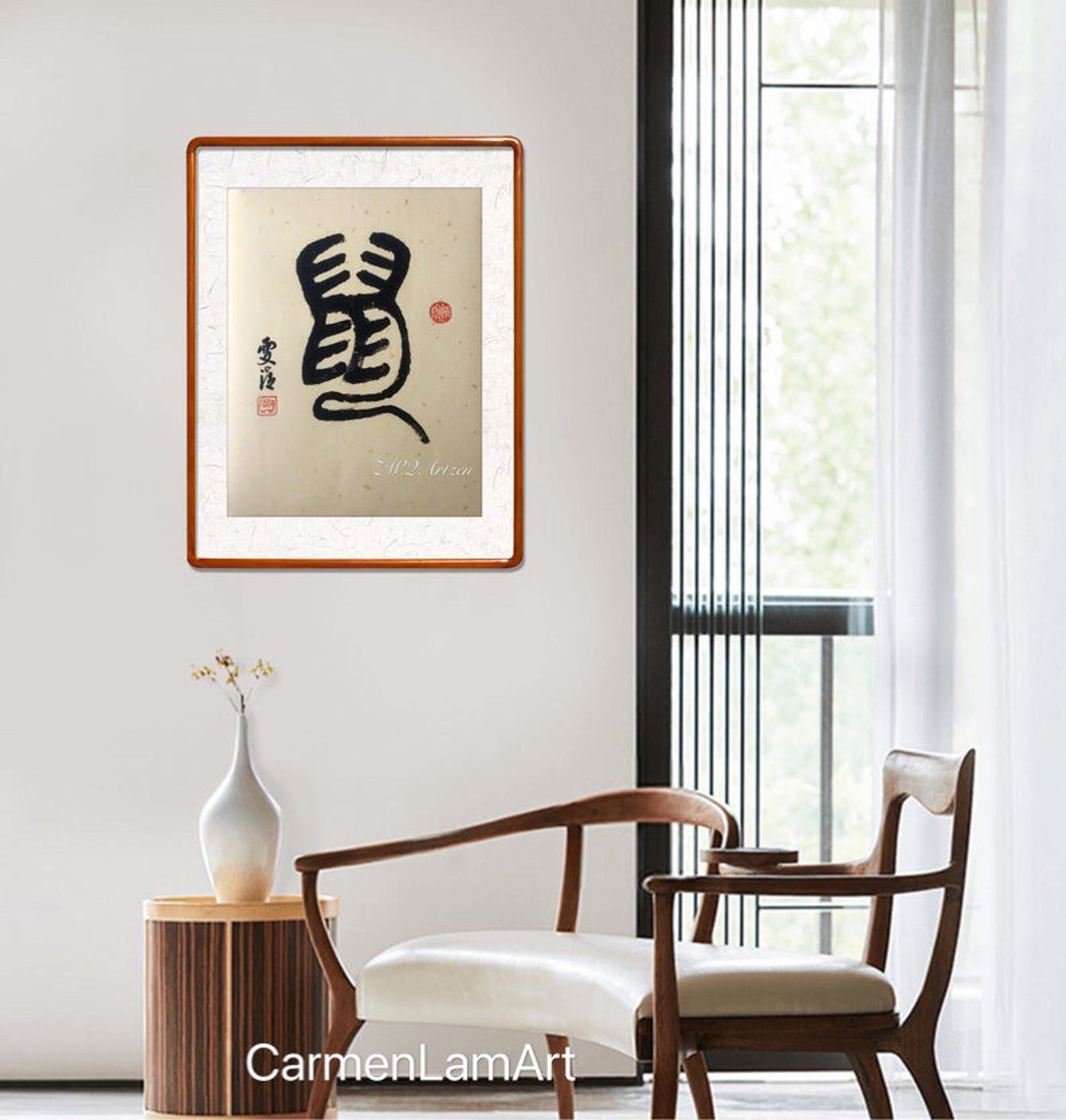 Chinese Zodiac Rat (ORIGINAL INSTANT DOWNLOAD) Calligraphy Art by ...