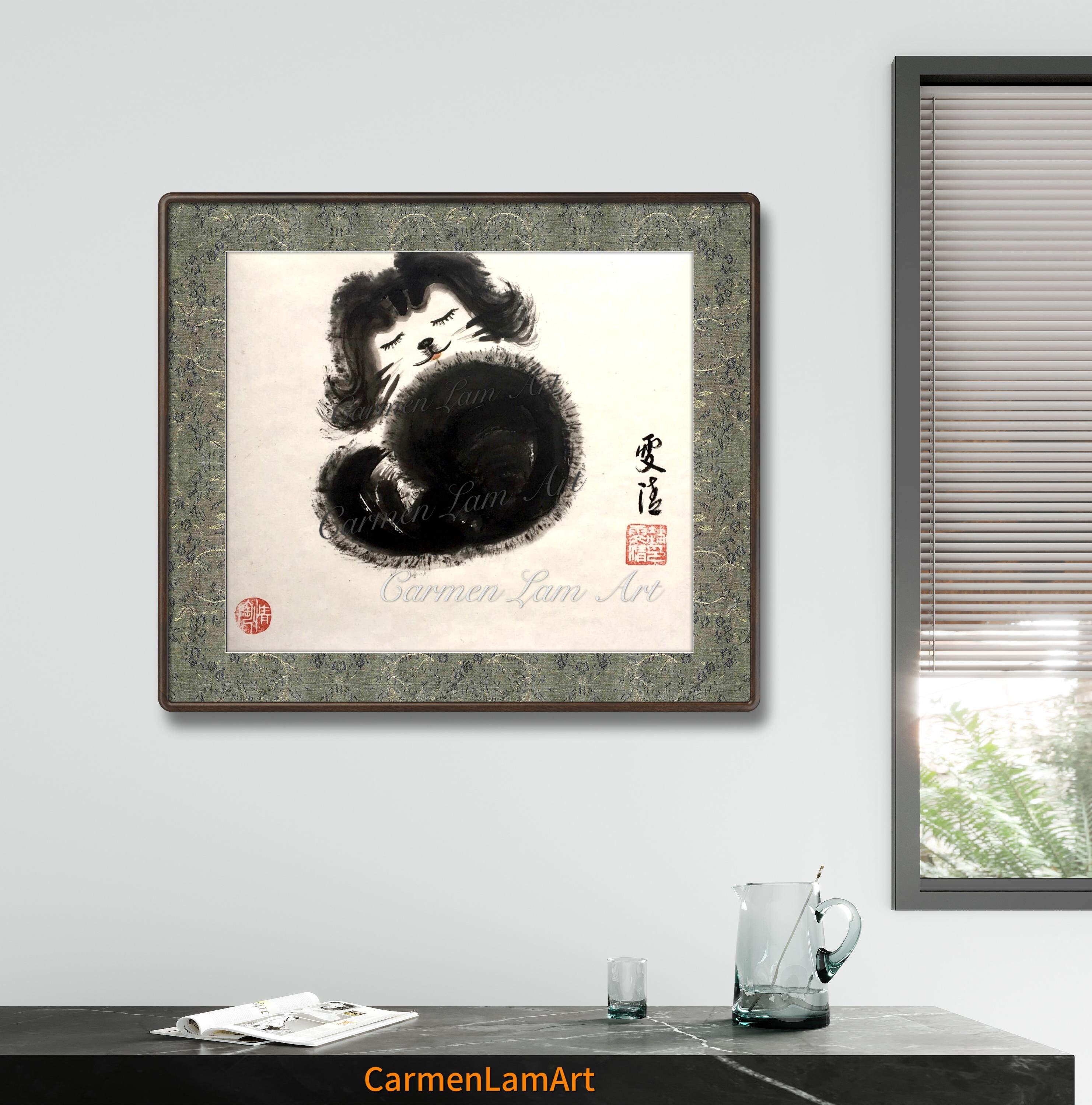 Abstract Dog Portrait Art "zen Joy" Original Art, Decor for Your Home ...