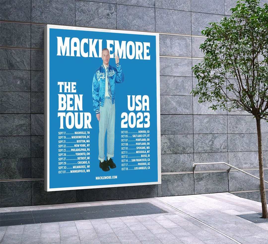 Macklemore Announces 2023 the Ben Tour USA 2023 Poster - Etsy