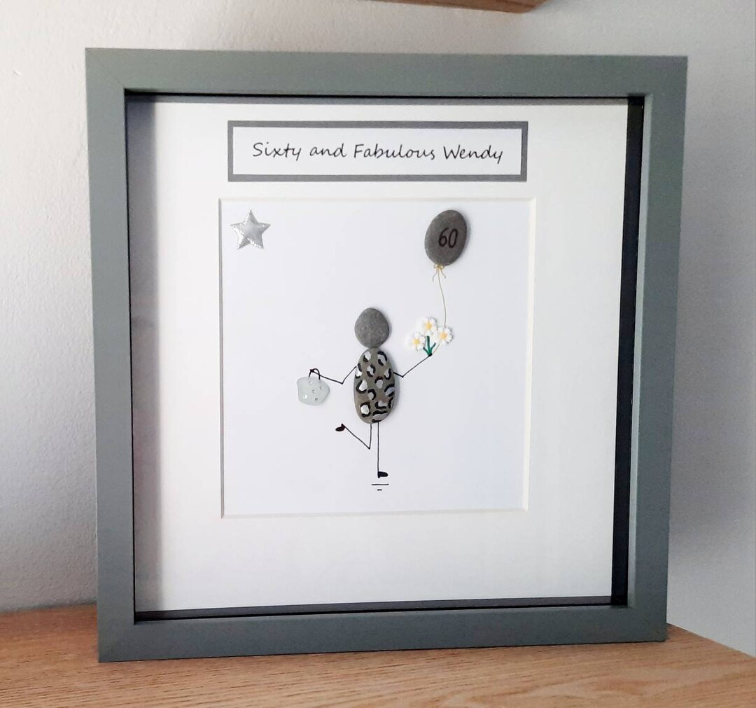 Pebble Art. Birthday Pebble Art Picture. Personalised Birthday Picture ...