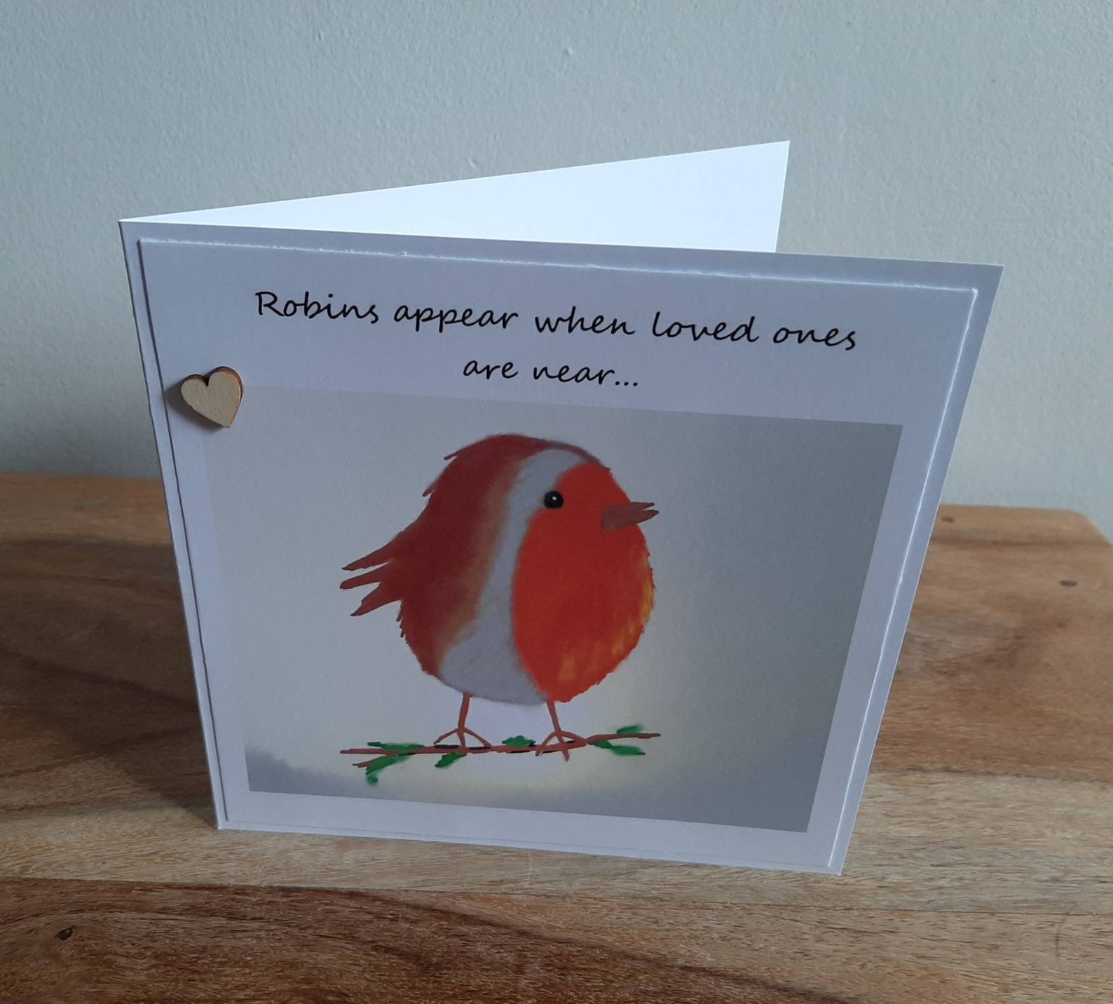 Robin card. Robin greeting card. Robins appear when loved ones | Etsy