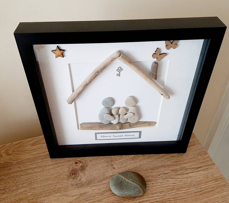 Pebble Art. New Home Pebble Art. First Home Pebble Art. Home | Etsy UK