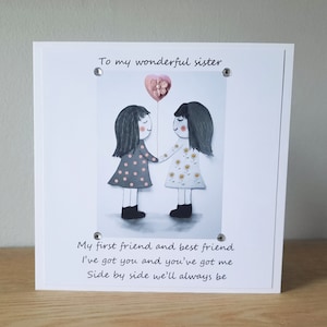 Sister Greeting Card. Sister Birthday Card. Sister Poem Card. Sister ...