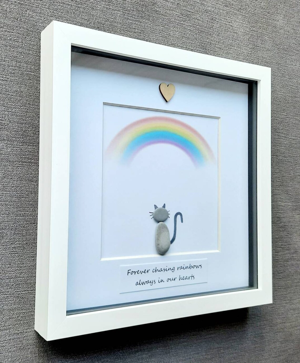 Pebble Art. Cat Pebble Art Picture. Pet Memorial Gift. Framed - Etsy UK