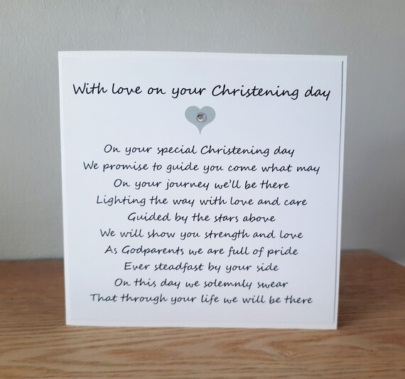 Souvenir Christening Card