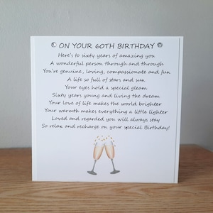 Friend Birthday Card. 60th Birthday Card. Birthday Card. Special ...