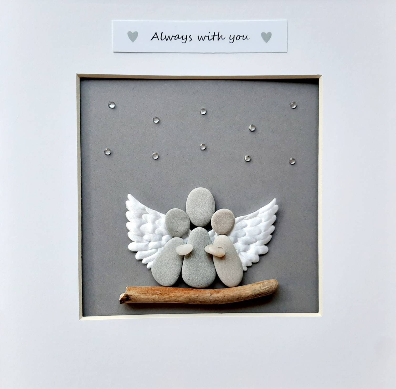 Pebble Art. Framed Angel Pebble Art. Memorial Pebble Picture. - Etsy