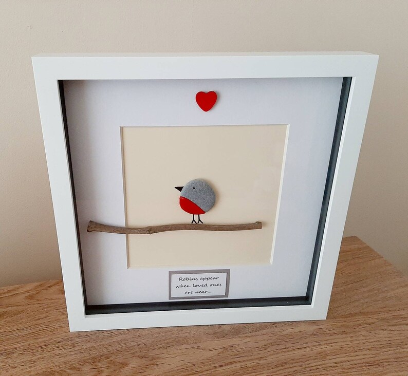 Pebble Art. Robin Pebble Art. Framed Memorial Robin Picture. - Etsy UK