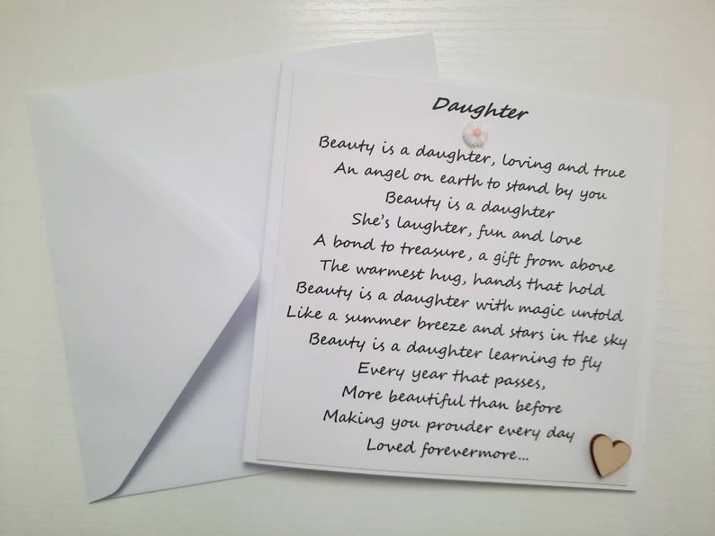 Daughter Greeting Card. Daughter Birthday Card. Handmade - Etsy UK