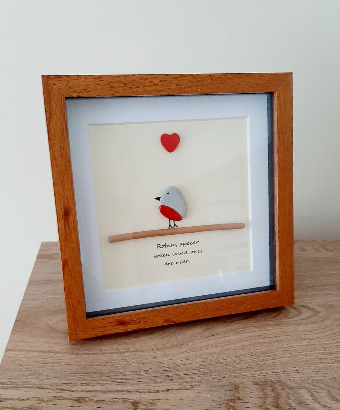 Pebble Art. Robin Pebble Art. Framed Robin Picture. Framed - Etsy UK