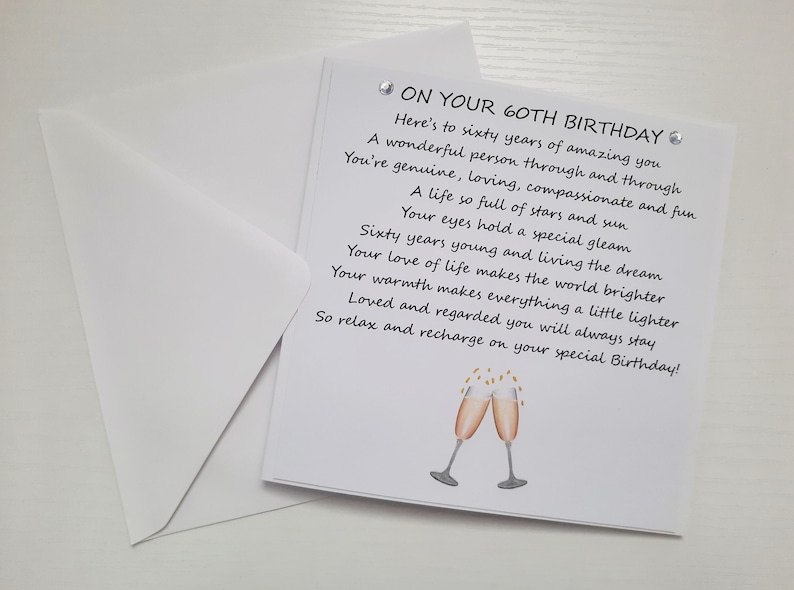 Handmade 60th Birthday Card: Special Friend Card - Etsy UK