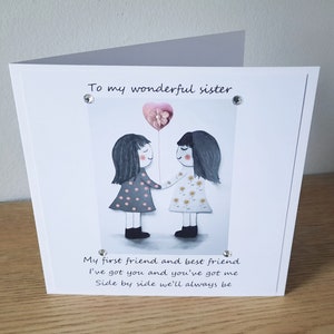 Sister Greeting Card. Sister Birthday Card. Sister Poem Card. Sister ...