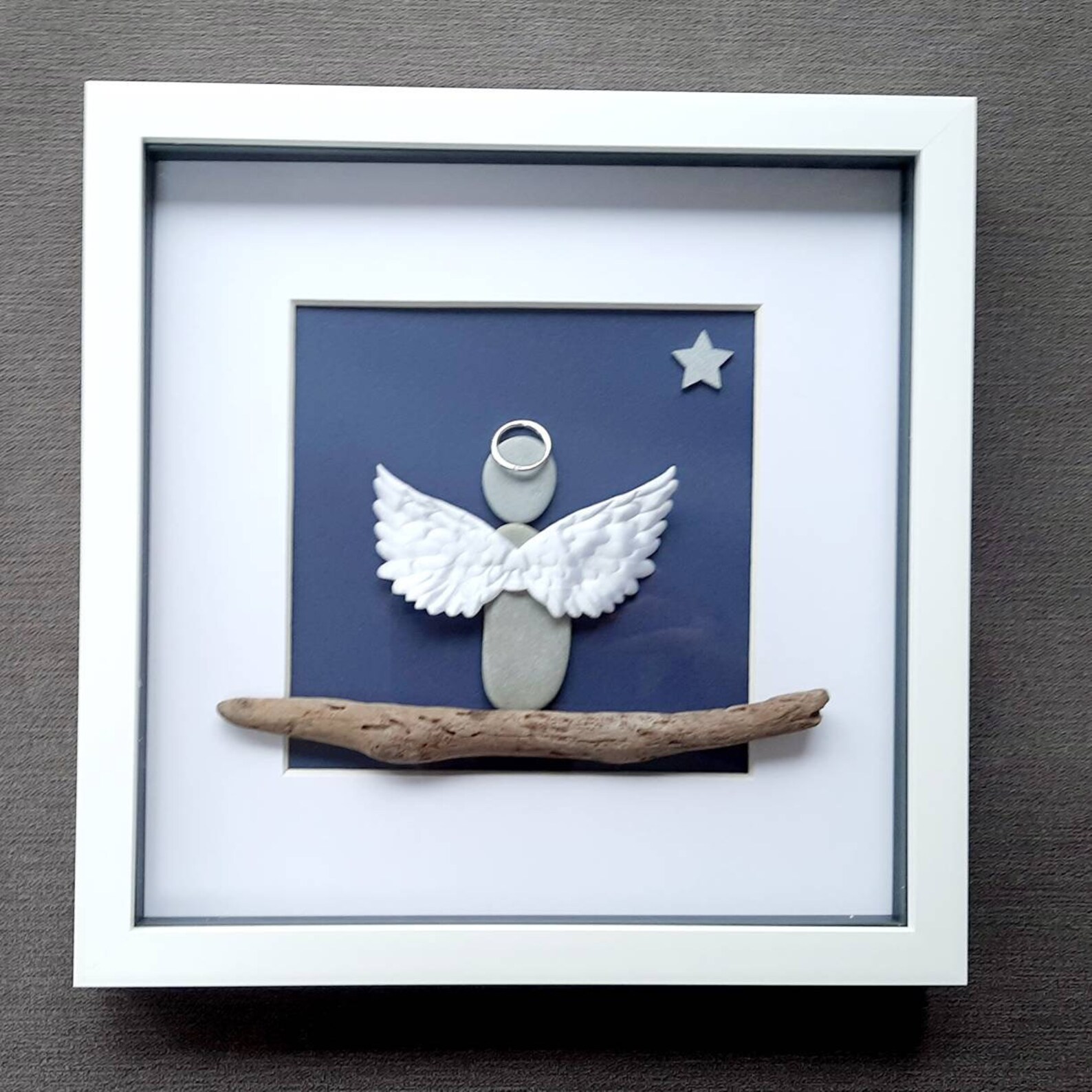 Pebble Art. Angel Pebble Art Picture. Personalised Pebble Art. - Etsy UK