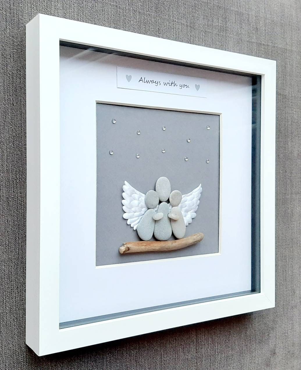 Pebble Art. Framed Angel Pebble Art. Memorial Pebble Picture. - Etsy