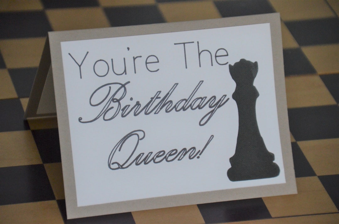 Chess Pop-up Card Chess Birthday Card you're the Birthday King/queen ...