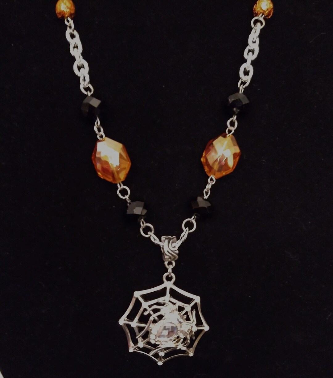 Spider Web Necklace - Etsy