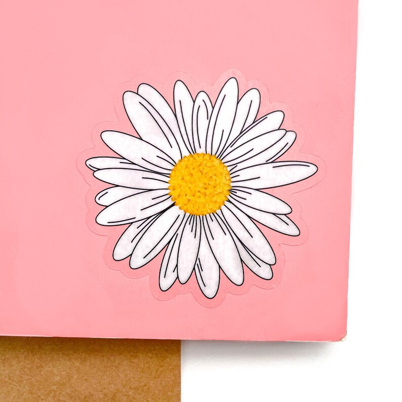 Mini CLEAR Daisy Sticker (WATERPROOF) - Etsy
