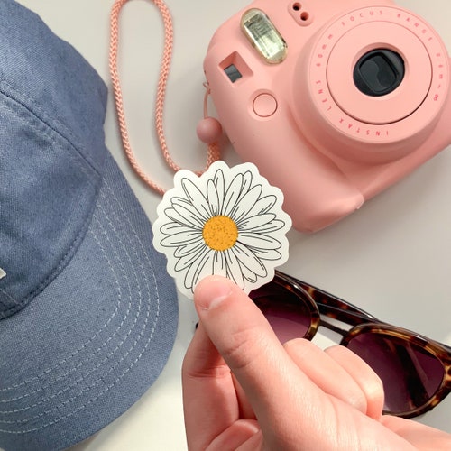 Waterproof Flower Sticker Cute Daisy Flower Water Bottle - Etsy