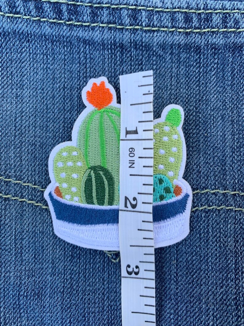 Cactus Pot Iron on Patch Succulent Pot Iron on Patch - Etsy