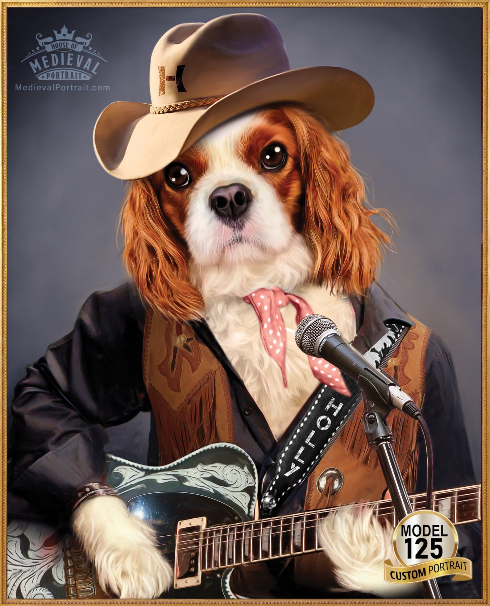 Dog Cat With Guitar Country Music Singer Pet Artist Playing | Etsy