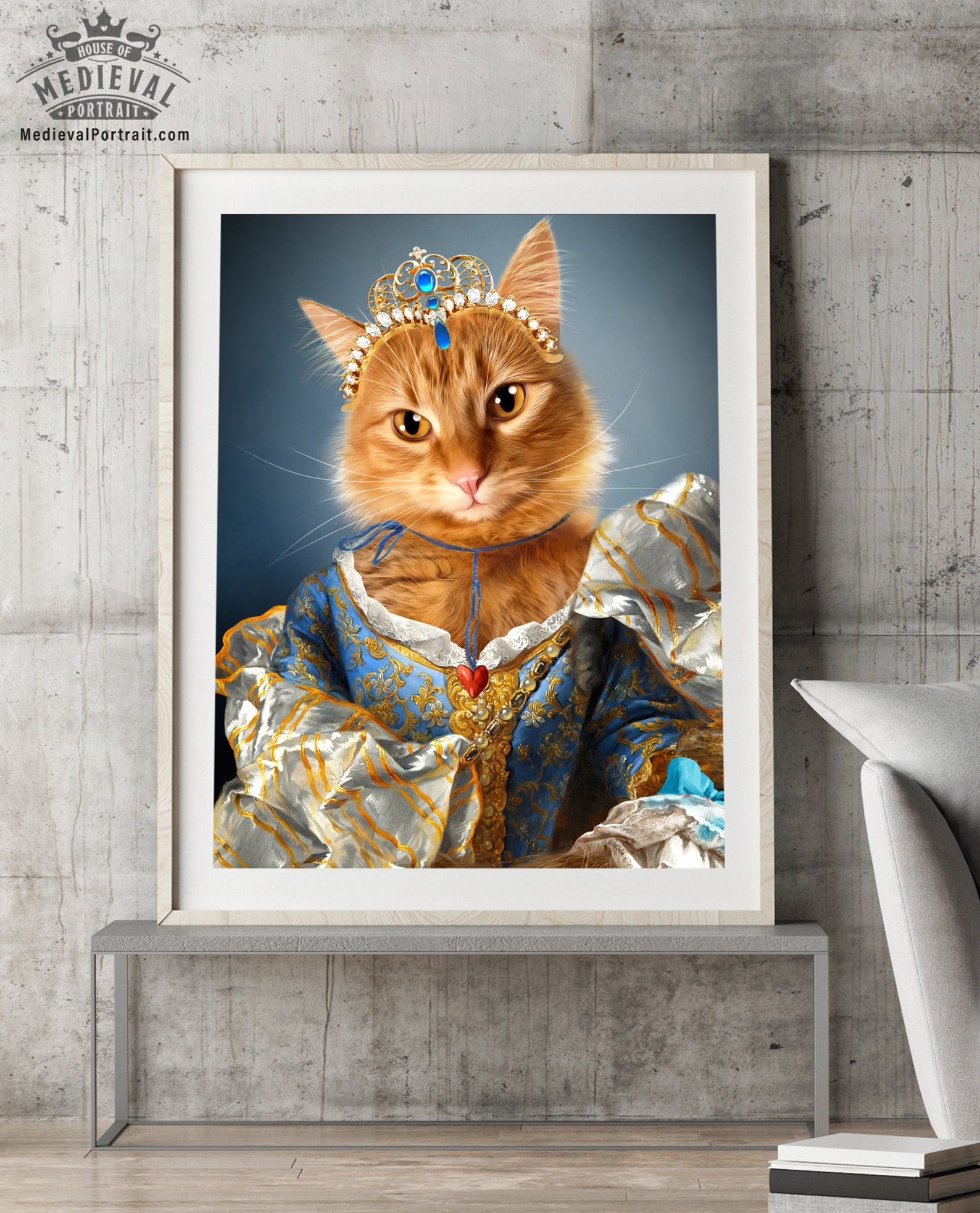 Royal Princess Custom Pet Portraits Custom Royal Portrait - Etsy