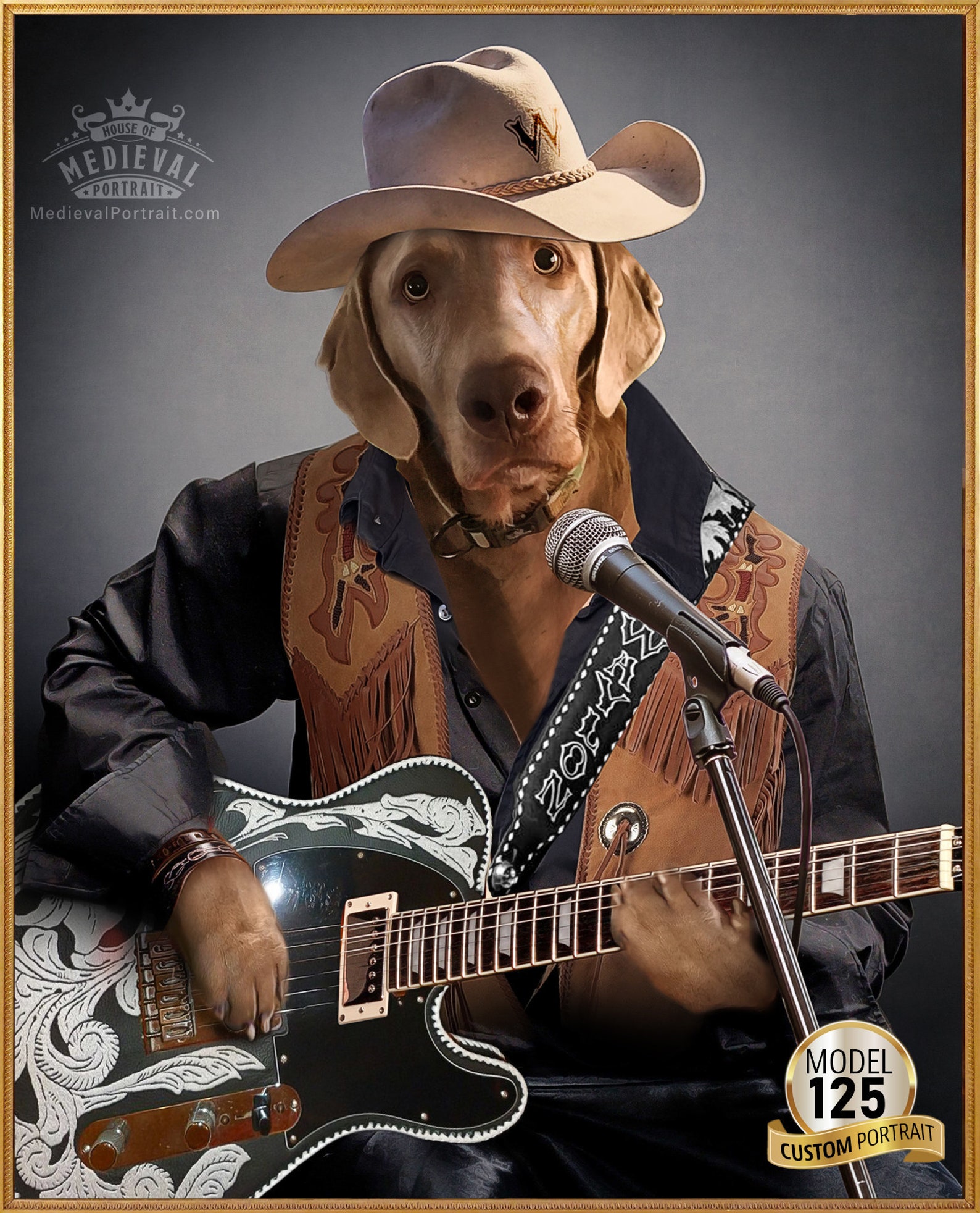 Dog Cat With Guitar Country Music Singer Pet Artist Playing | Etsy