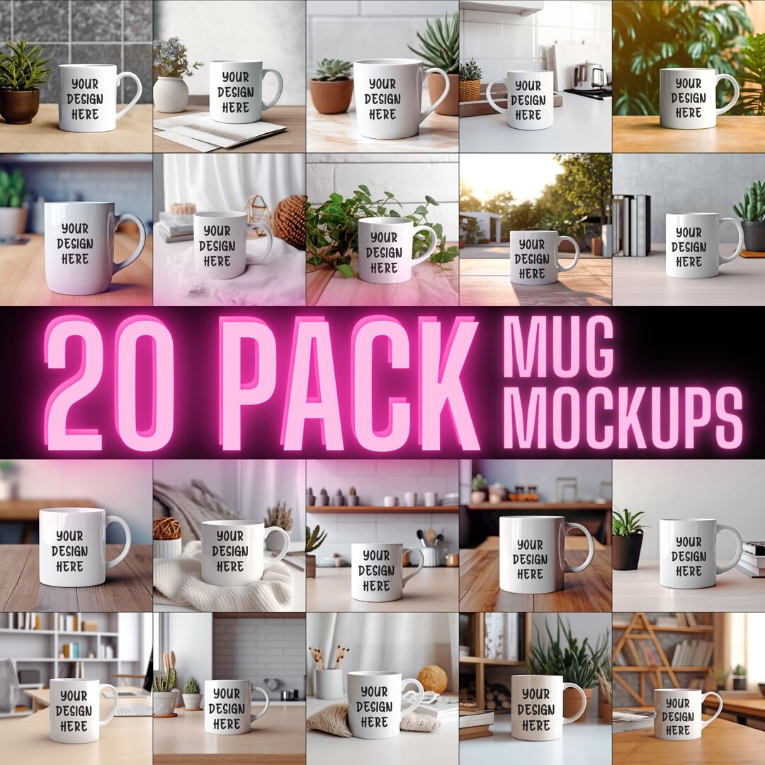 Mug Mockup Bundle 20 Mug Mockups Coffee Cup Mock Up Bundle 15oz 11oz