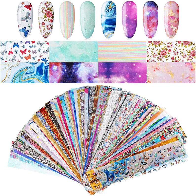 Laser Nail Art Variety Pack 300 Sheets Includes Classic Set | Etsy