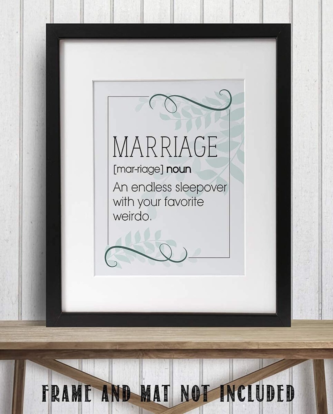 Marriage definition Funny Wall Signendless Sleepover With Your Favorite ...