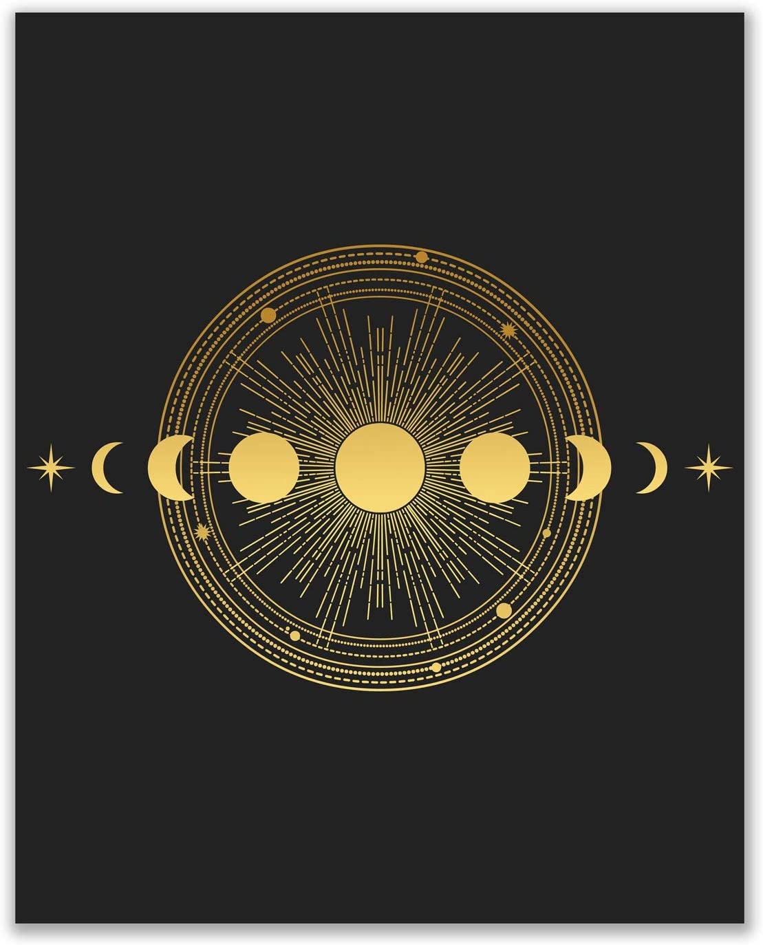 Occult Gold and Black Prints 8x10 Glossy Wall Art Decor Set - Etsy