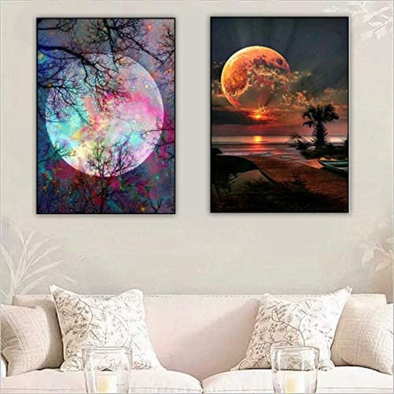 Moon Phases Complete Set of 4 Different Moon Shots 5D Diamond - Etsy