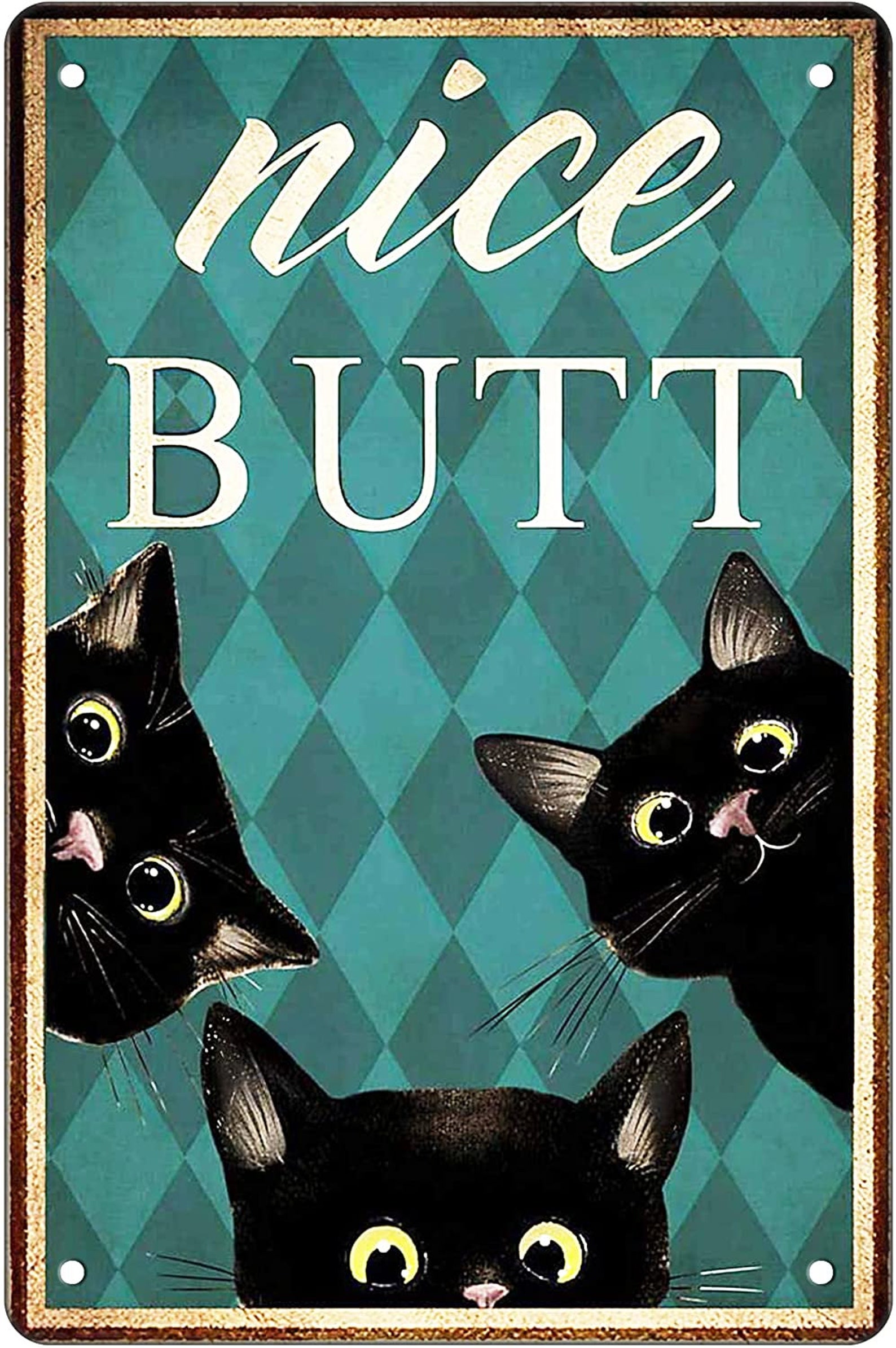 Black Cat Nice Butt Family Black Cat Lover Gift Kitchen - Etsy