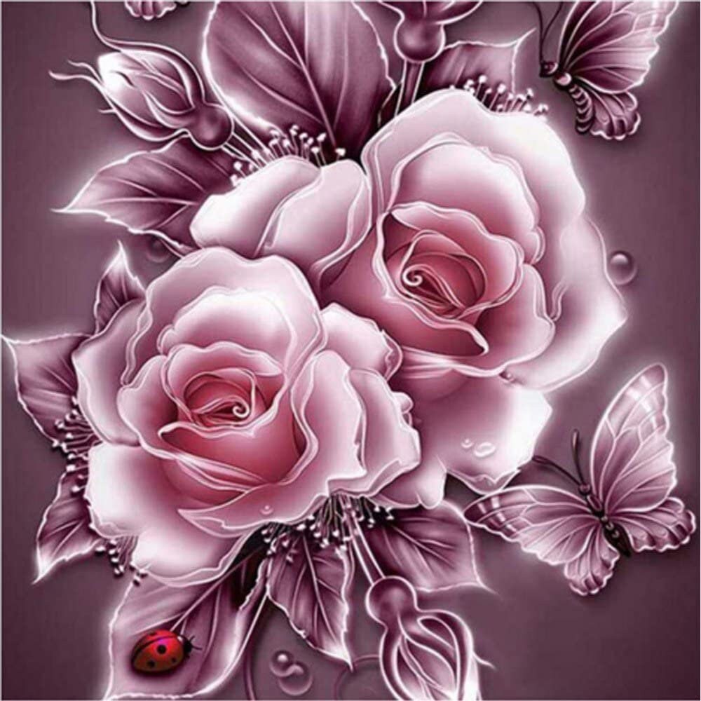 Ladybug Roses 5D Diamond Painting Kit DIY Full Drill - Etsy