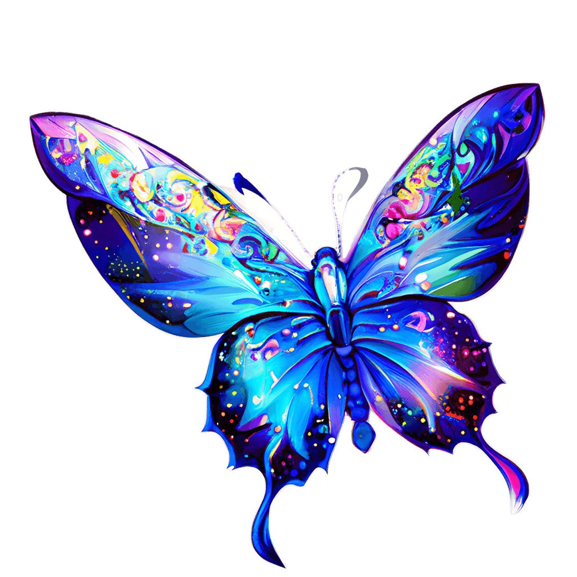 DIY Printable Beautiful Butterfly X2 for Cards Tshirt Design - Etsy