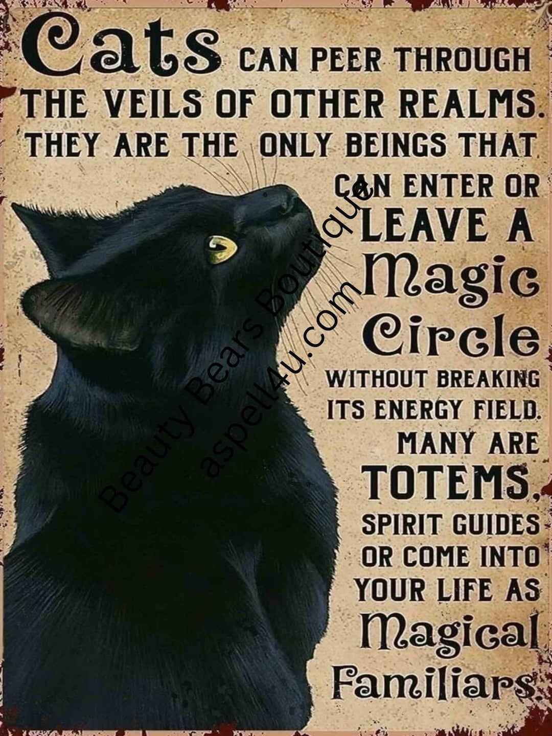 Black Cat Magical Familiars Create Your Own Art Digital Download Custom ...