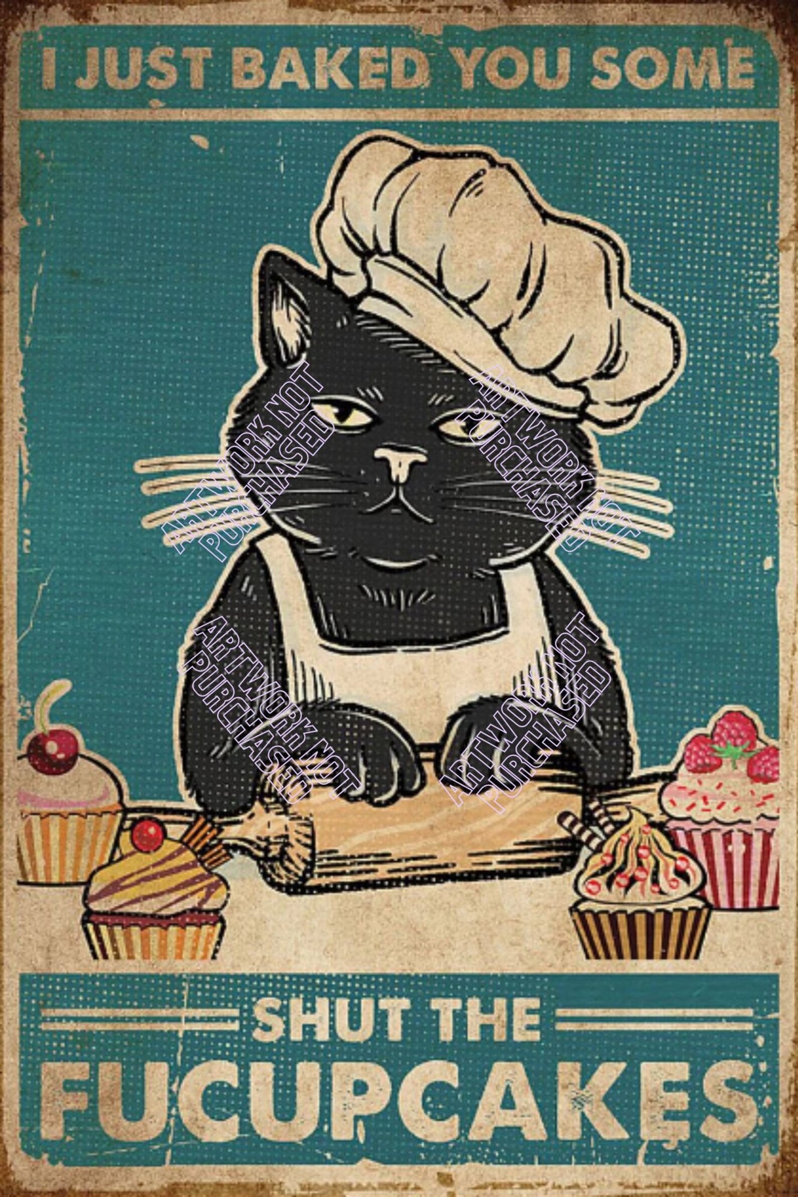 Black Cat Shut the Fuckup Cakes DIY Printable for Cards Tshirt - Etsy