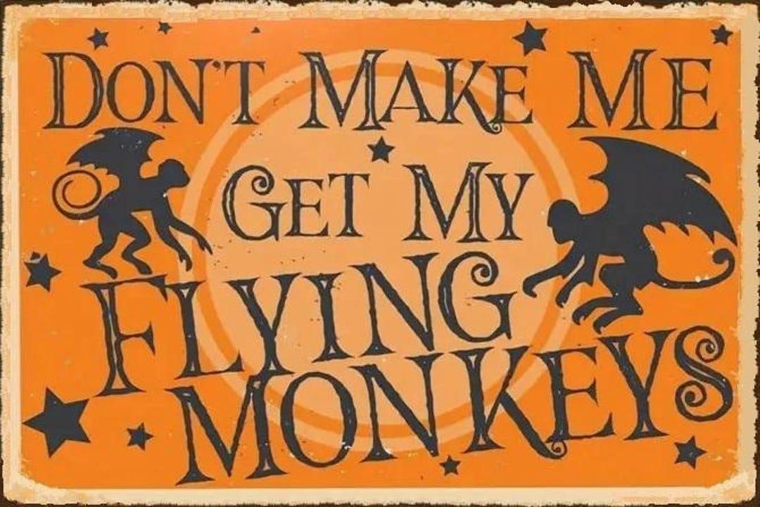 Flying Monkeys No Place Like Home Shoes off Witches NEW Vintage Retro ...
