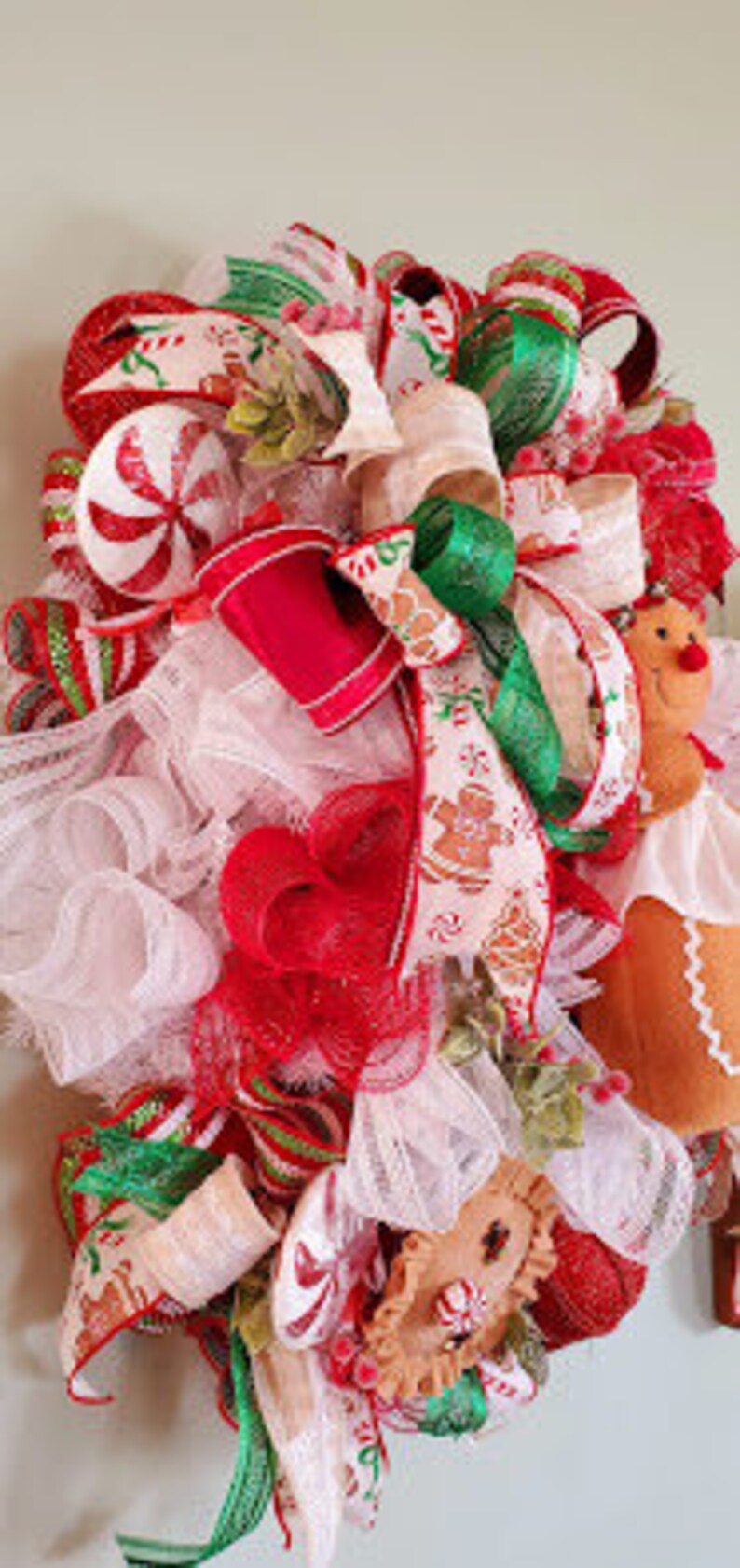 Gingerbread Girl Wreath, Gingerbread Girl Deco Mesh Wreath With ...