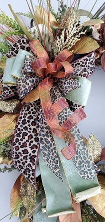 Leopard Fall Grapevine Wreath, Fall Leopard Twig Wreath, Leopard Fall ...