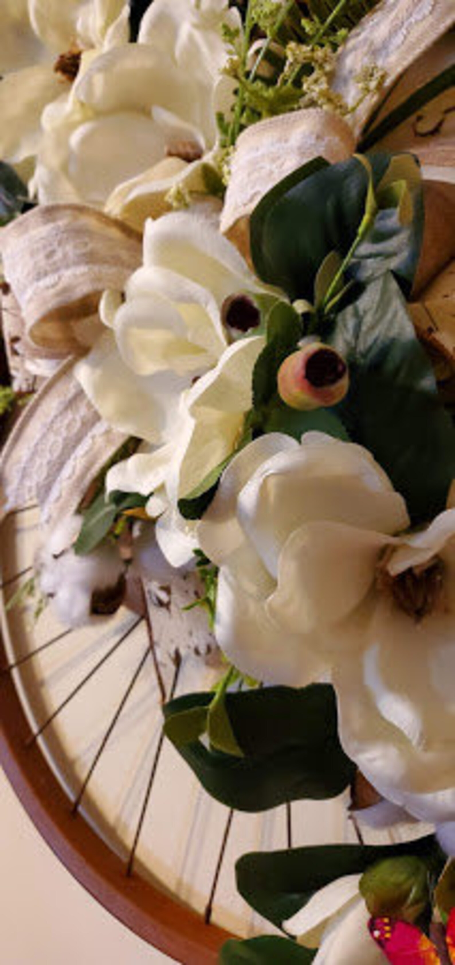 Rustic Bicyle Wheel With Magnolia Flowers and Butterflies, Mothers Day ...