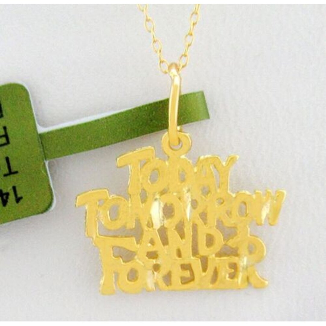 Today, Tomorrow & Forever Pendant 14K Yellow Gold - Etsy