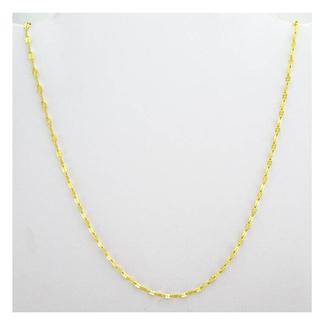 Singapore Style Chain Solid .925 Silver (gold) - Etsy