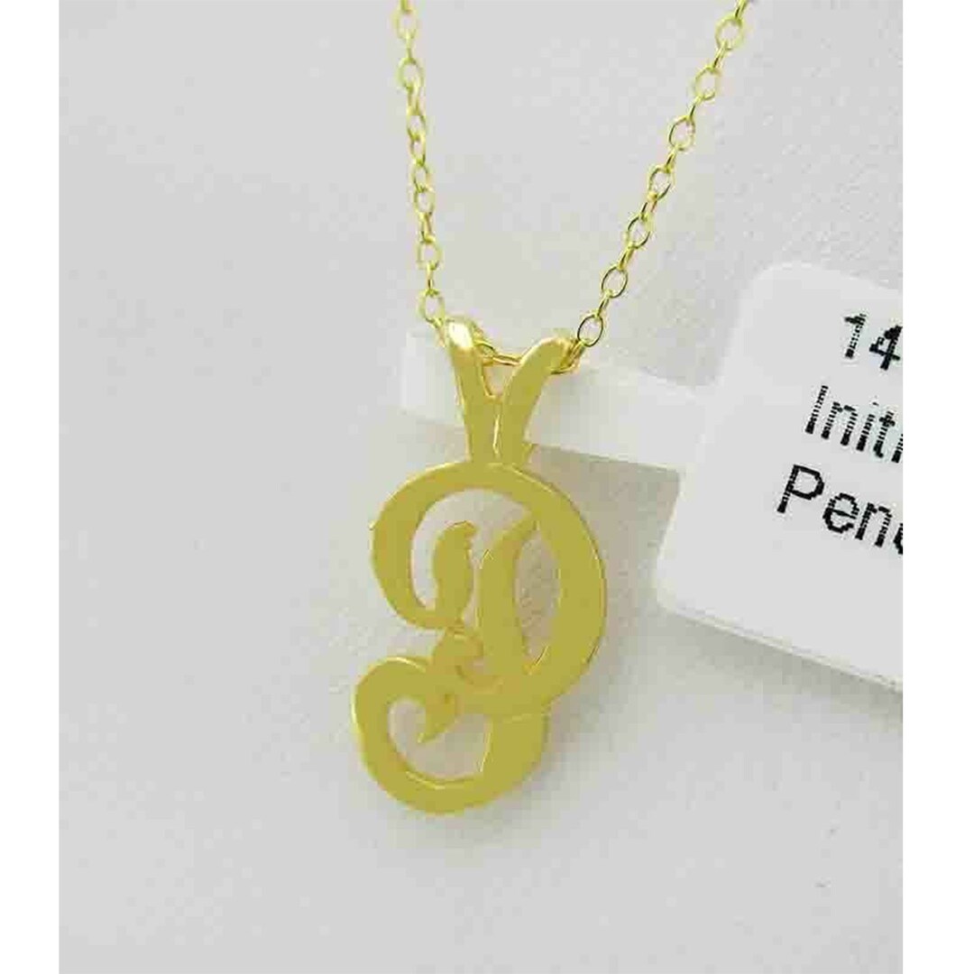 Initial "p" Pendant 14k Yellow Gold - Etsy