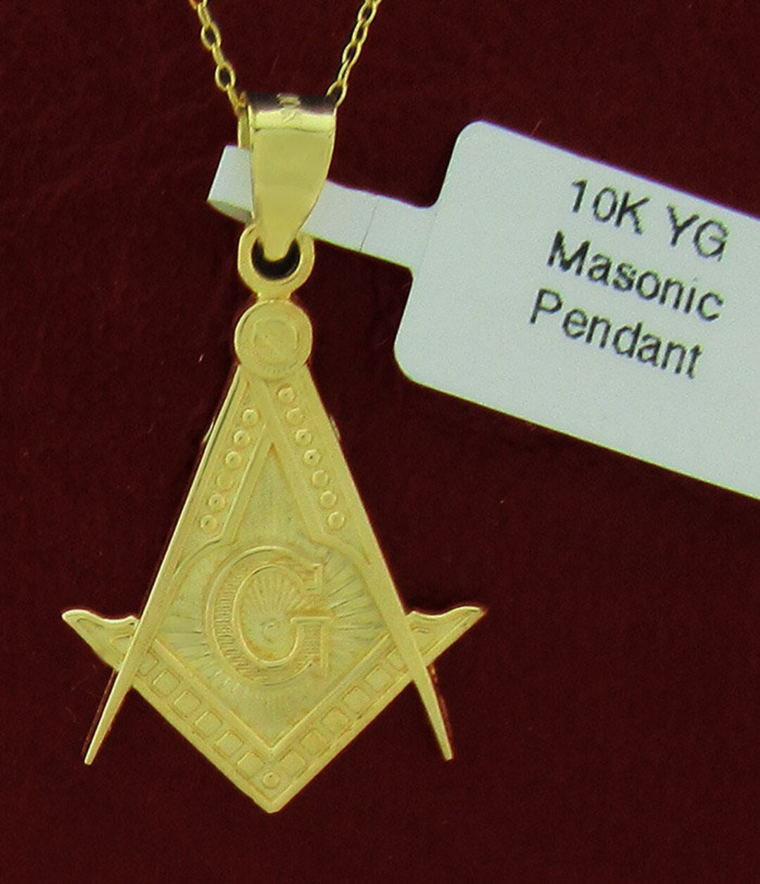 3D Masonic Pendant 10k Yellow Gold - Etsy