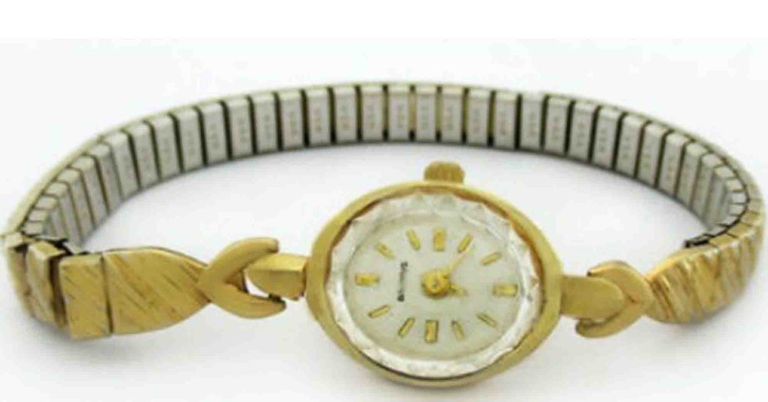 Benrus Lady's Diamonds Watch Solid 14K Yellow Gold - Etsy