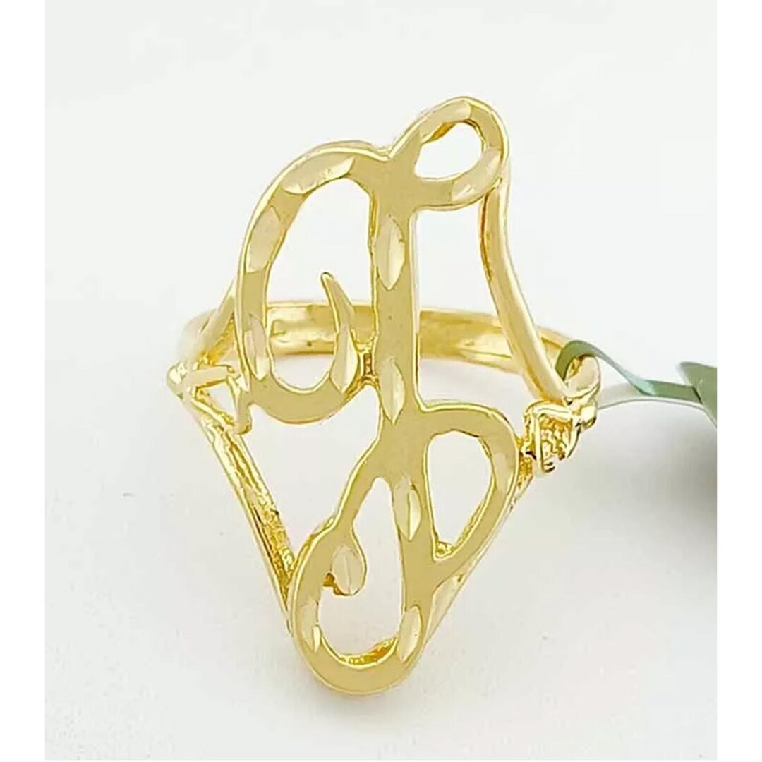 Solid Initial "j" Ring 14k Yellow Gold - Etsy