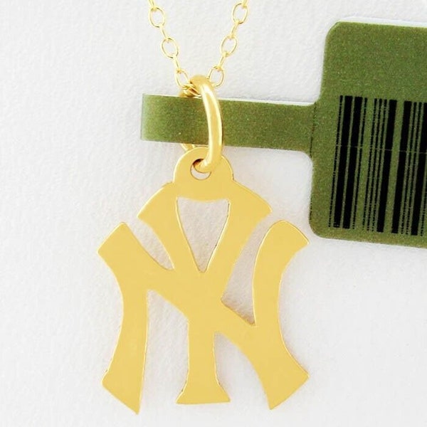 New York Yankees Gold Pendant - Etsy