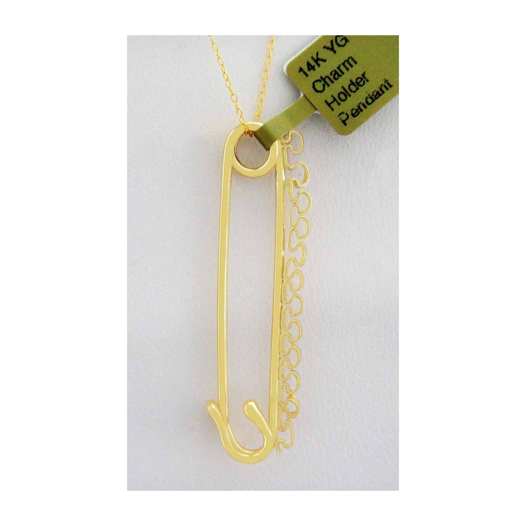 Charm holder necklace gold store